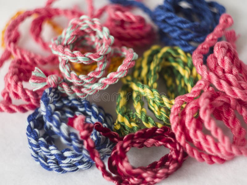 Colorful twisted cords stock image. Image of threads - 109687957