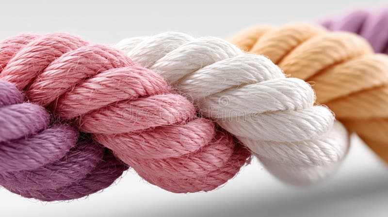 Colorful Twisted Rope Team Building Concept Strength in Unity ...
