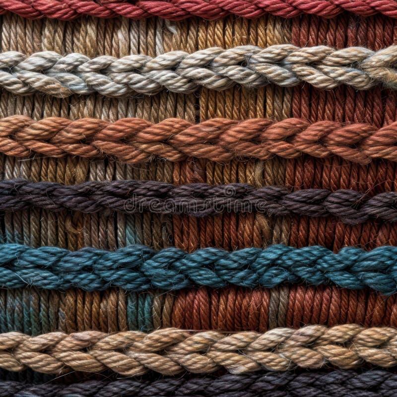 Colorful Twisted Rope Texture Stock Illustration - Illustration of knot ...