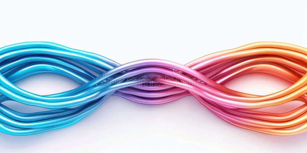 Colorful Twisted Wires Forming Infinity Loop Symbolizing Continuity ...