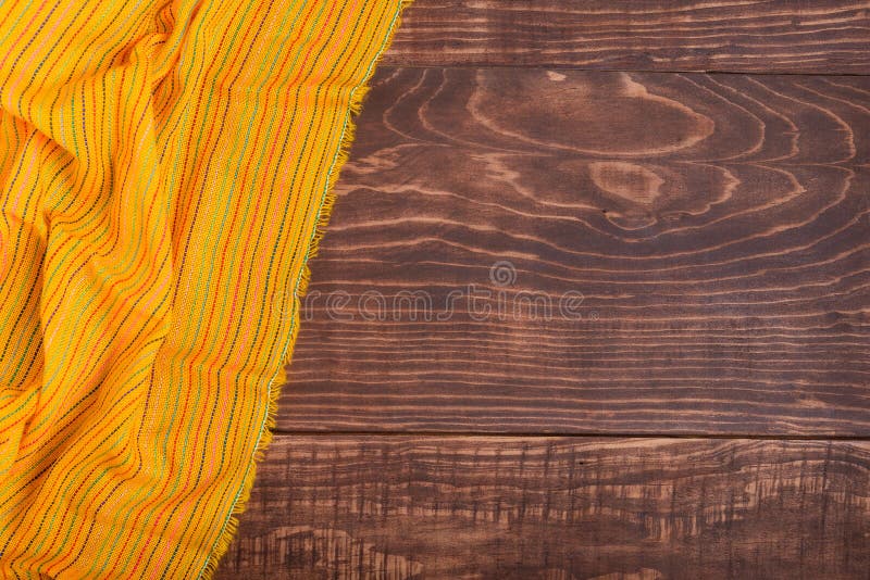 Colorful Typical Mexican Tablecloth on Wooden Table. Background ...