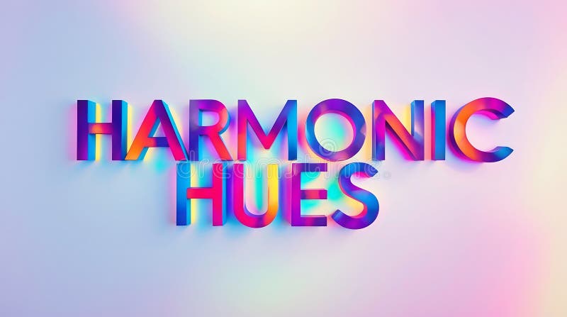 Colorful Typography Design Showcasing the Words Harmonic Hues with ...
