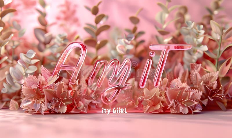 Colorful Typography with Floral Background Stock Illustration ...