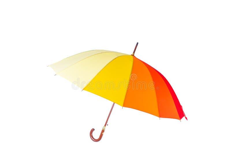 Colorful umbrella isolated stock photo. Image of accessory - 261358922