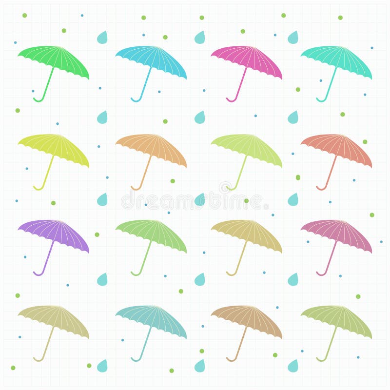 Umbrellas pattern stock vector. Illustration of cutout - 26537481