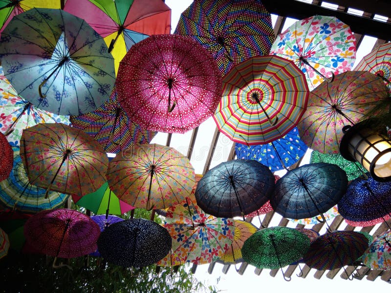 Colorful umbrellas stock image. Image of colorful, decoration - 96828585