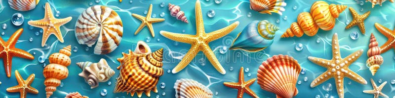 A Colorful Underwater Scene with Many Different Types of Sea Creatures ...