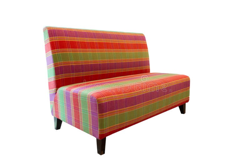 Colorful Unique Fabric Sofa Stock Photo - Image of classic, isolated ...