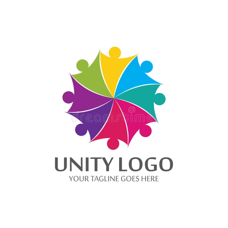 Colorful Unity Concept Logo Icon Vector Template. Stock Vector ...