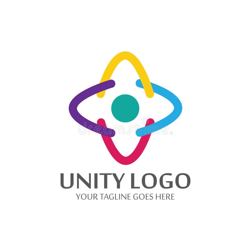 Colorful Unity Concept Logo Icon Vector Template. Stock Vector ...