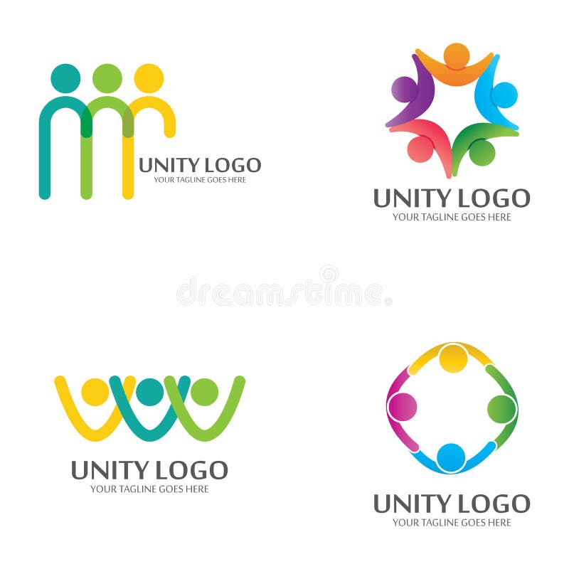 Colorful Unity Concept Logo Icon Vector Template. Stock Vector ...