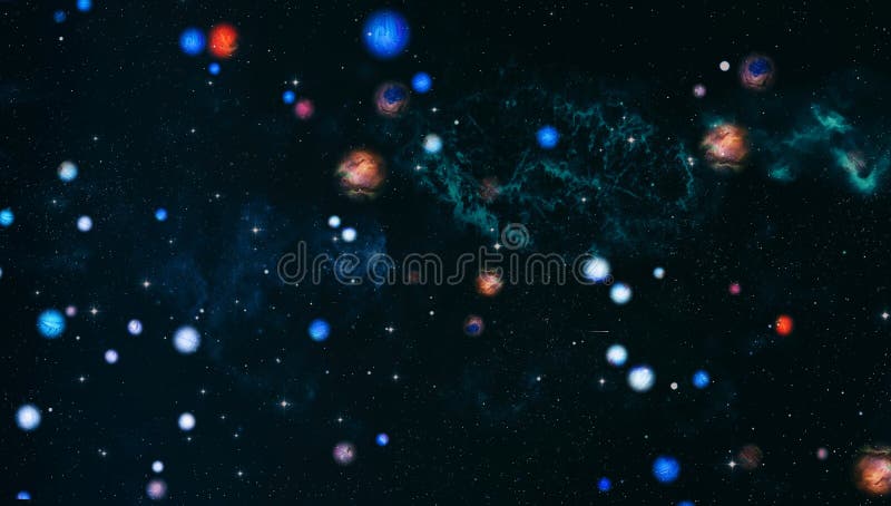 Abstract Colorful Universe, Nebula Night Starry Sky, Multicolor Outer ...