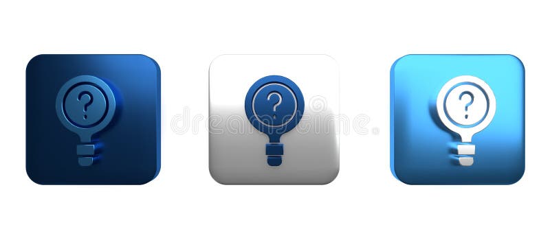 Colorful Unknown Search Icon Isolated on White Background. Magnifying ...