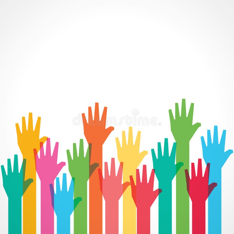 Colorful hands stock vector. Illustration of arms, background - 17648341