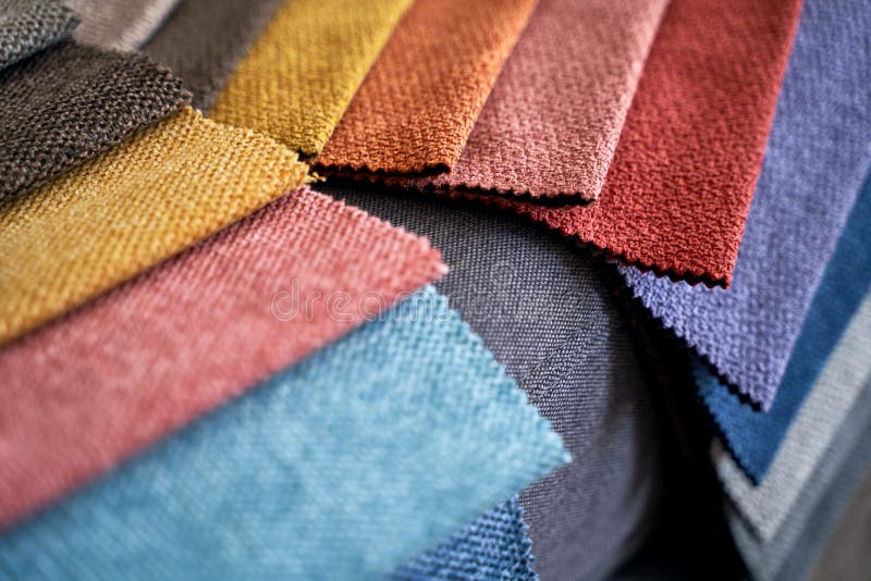 Colorful Upholstery Fabric Samples on the Home Sofa Stock Image - Image ... Colorful Upholstery Fabric Samples on the Home Sofa Stock Image - Image ...