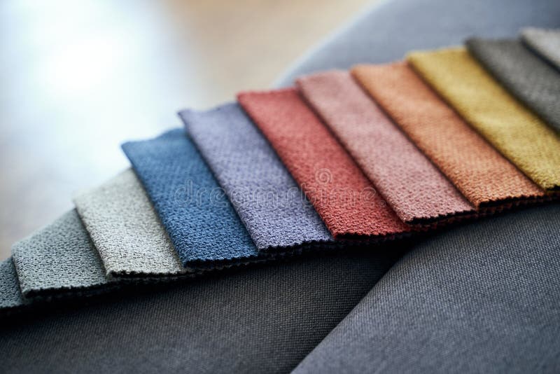 Colorful Upholstery Fabric Samples on the Home Sofa Stock Photo - Image ... Colorful Upholstery Fabric Samples on the Home Sofa Stock Photo - Image ...