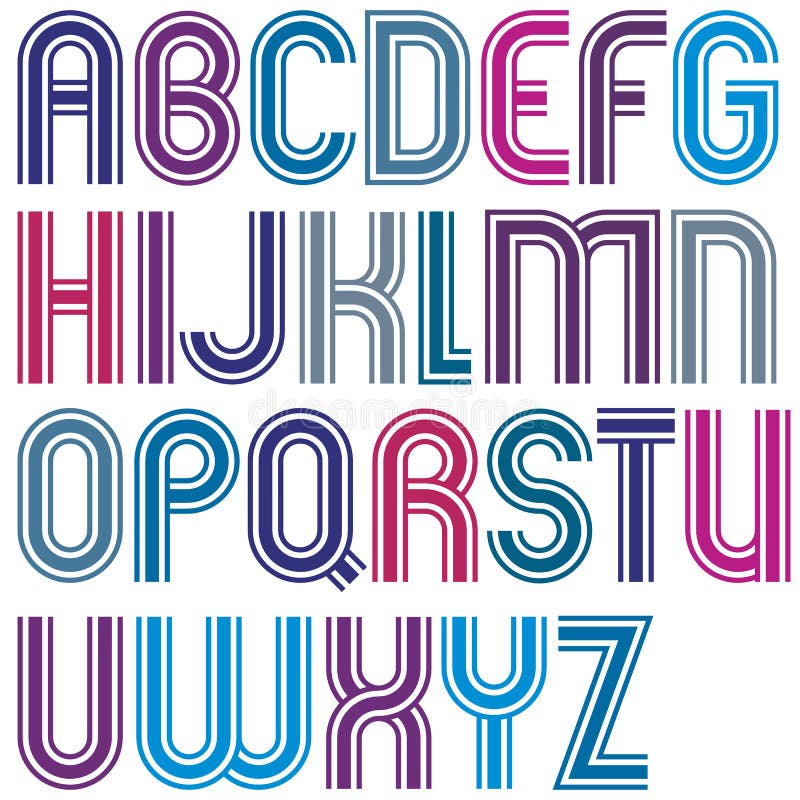 Colorful Uppercase Low Polygon Font Design, English Language Alphabet ...