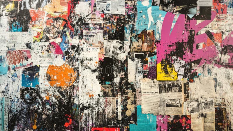 Colorful Urban Collage Texture Background Stock Illustration ...