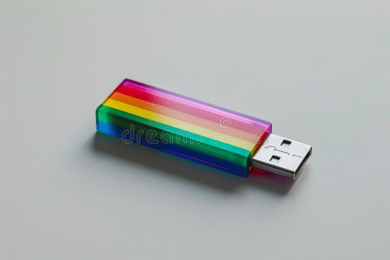 Colorful USB flash drive stock illustration. Illustration of modern ...