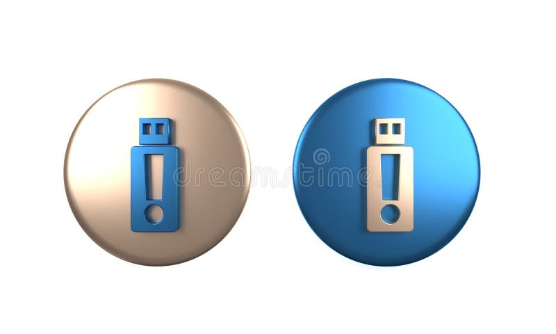 Colorful USB Flash Drive Icon Isolated on White Background. Circle ...