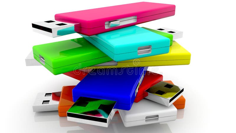 Flash drives stock illustration. Illustration of disk - 66502352