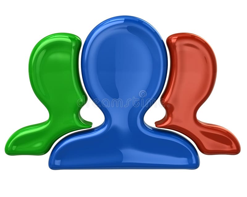 Colorful user group icon stock illustration. Illustration of assistance ...
