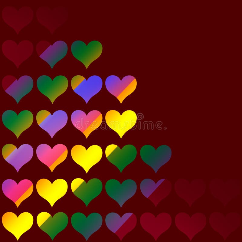 Colorful Valentine S Day Heart Background Stock Illustration ...