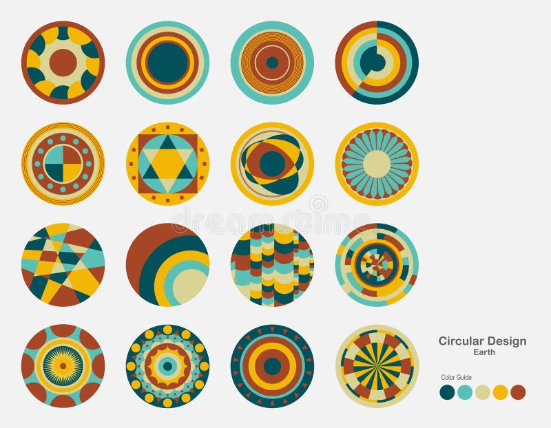 Colorful and Variety of Circle Design. Stock Vector - Illustration of ...