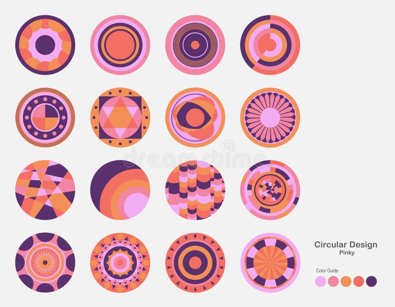 Colorful and Variety of Circle Design. Stock Vector - Illustration of ...