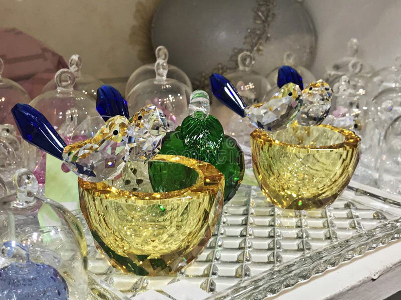 Variety Products that Made of Crystal. Stock Image - Image of angle ...