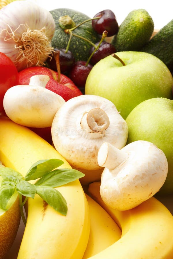 Colorful Assorted Fruits and Vegetables Stock Image - Image of garlic ...