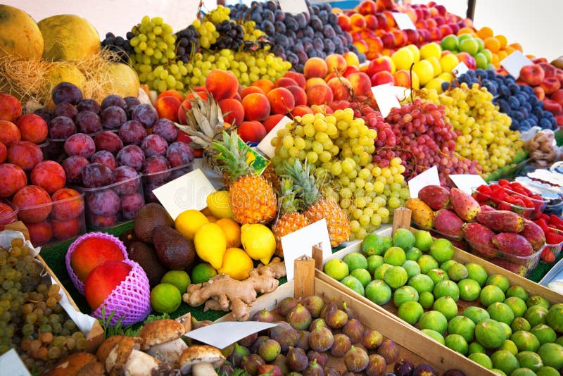 Colorful various fruits. stock photo. Image of basket - 106127886