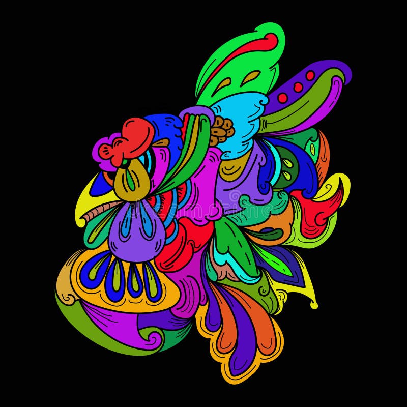 Colorful Vector Abstract Hand Drawn Doodle Illustration Stock Vector ...