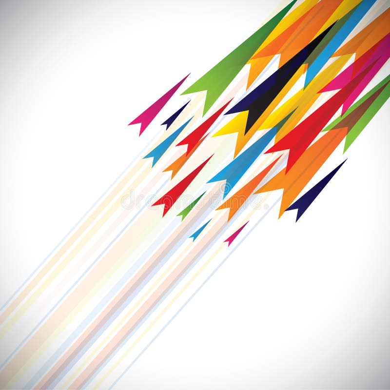 Colorful Vector Arrows and Lines Abstract Backgrou Stock Vector ...