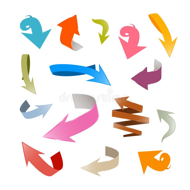 Origami Arrows Made of Folding Paper Stock Vector - Illustration of ...