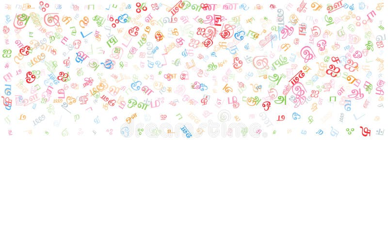 Colorful Vector Background Made from Tamil Alphabets, Scripts, Letters ...