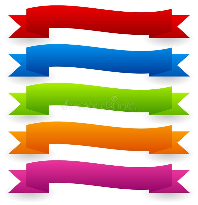 Colorful Vector Banner Set - Wavy, Waving Version Stock Vector ...