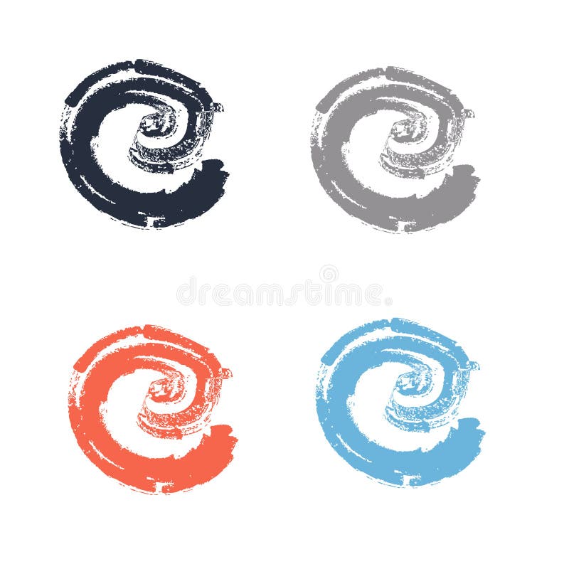 Colorful Vector Brush Spots Isolated on a White Background Stock Vector ...