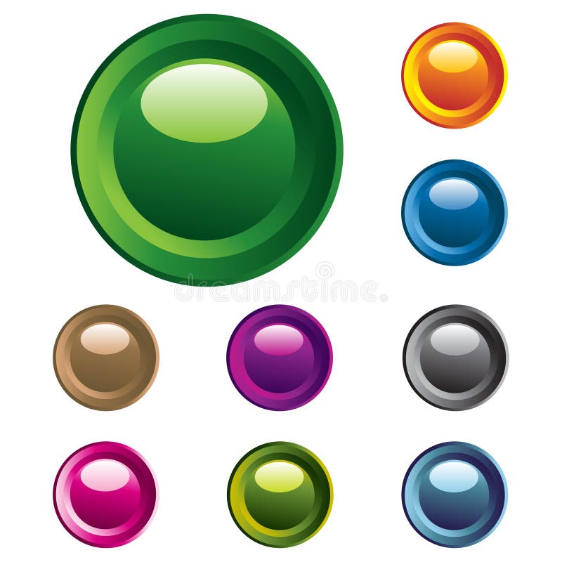 Colorful vector buttons stock vector. Illustration of pink - 23266802