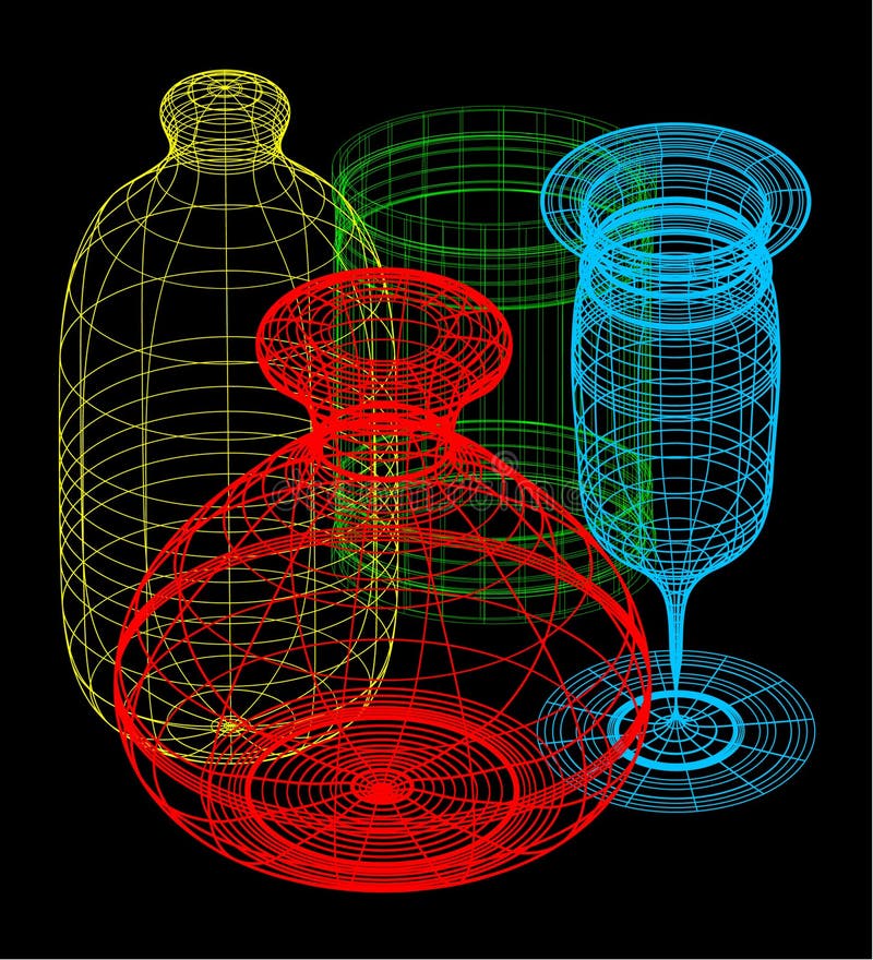 Colorful vector 3d objects stock vector. Illustration of building ...