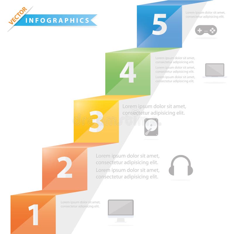 Colorful Vector Design for Workflow Layout Stock Vector - Illustration ...