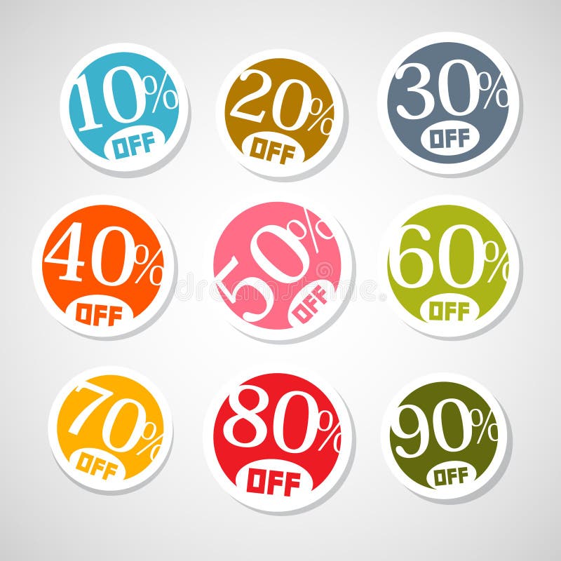 Discount labels stock vector. Illustration of discount - 21532754