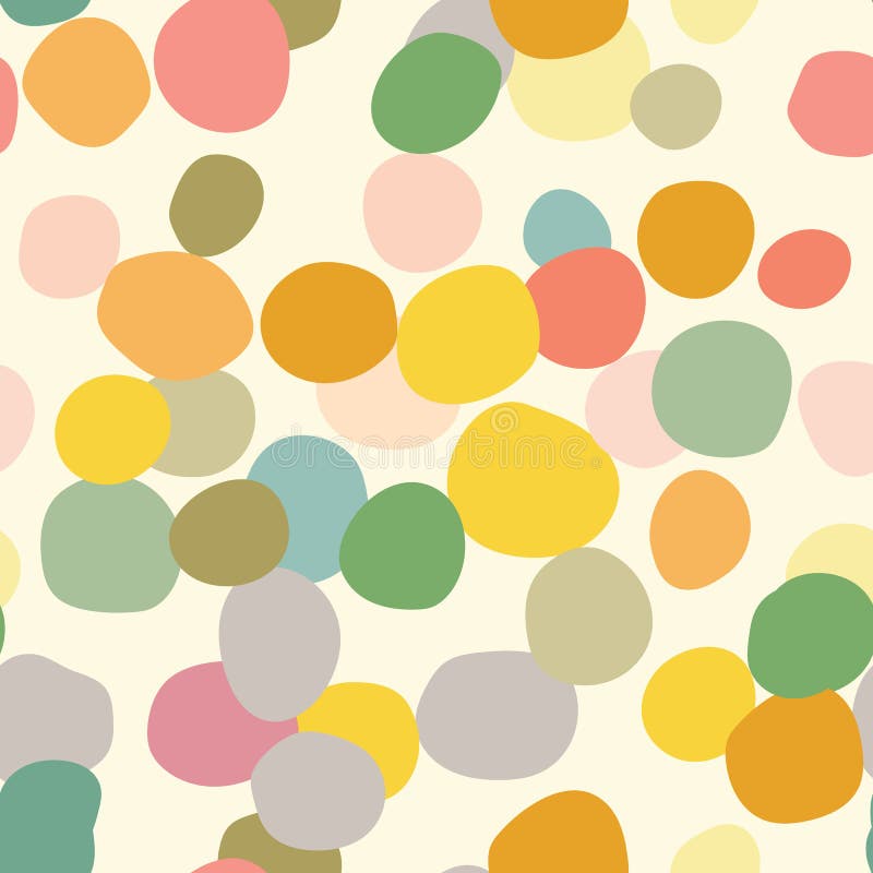 Colorful Vector Dot Pattern, Big Shapes, Random Scattered Design Stock ...