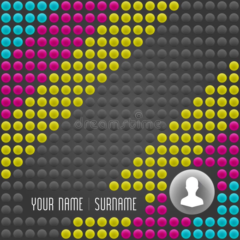 Business Card Design Template. Vector Elements. Personal Vcard Dotted ...