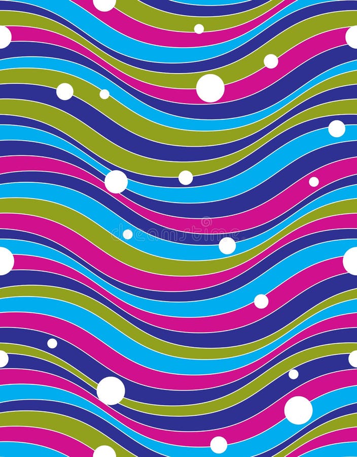 Colorful Vector Endless Pattern Created with Thin Undulate Strip Stock ...