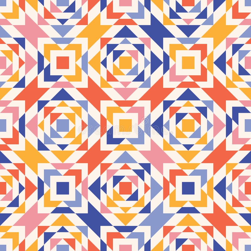 Simple Abstract Texture with Triangles, Squares, Diamonds, Kaleidoscope ...