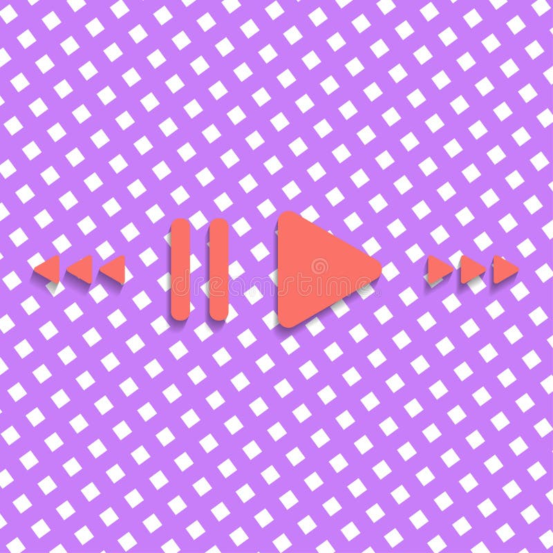 Musical Abstract Vector Header Design with Music Buttons. Stock Vector ...