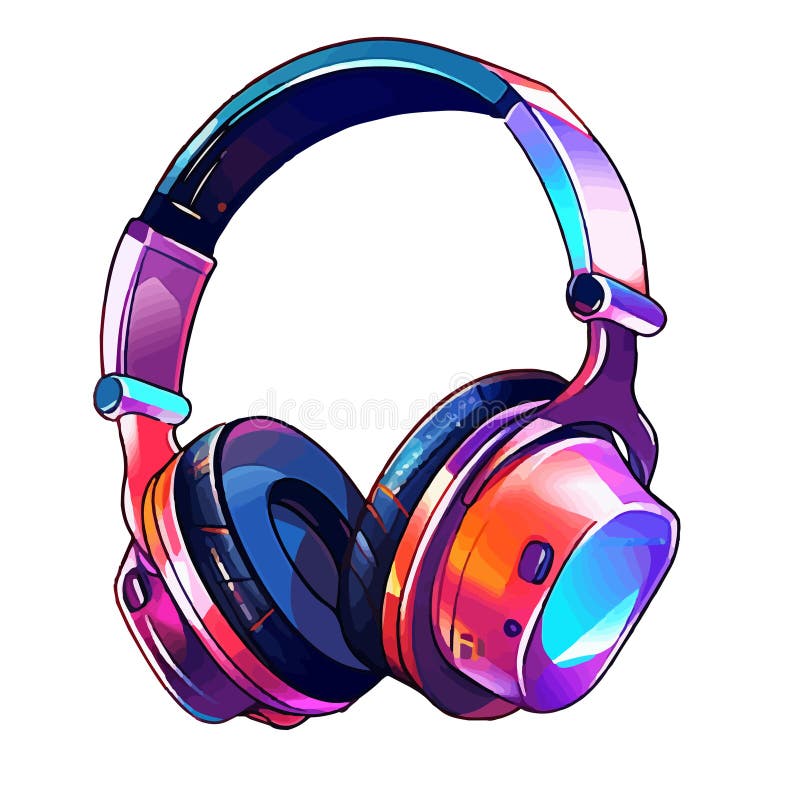 Colorful Vector Headphone Icon Stock Vector - Illustration of studio ...