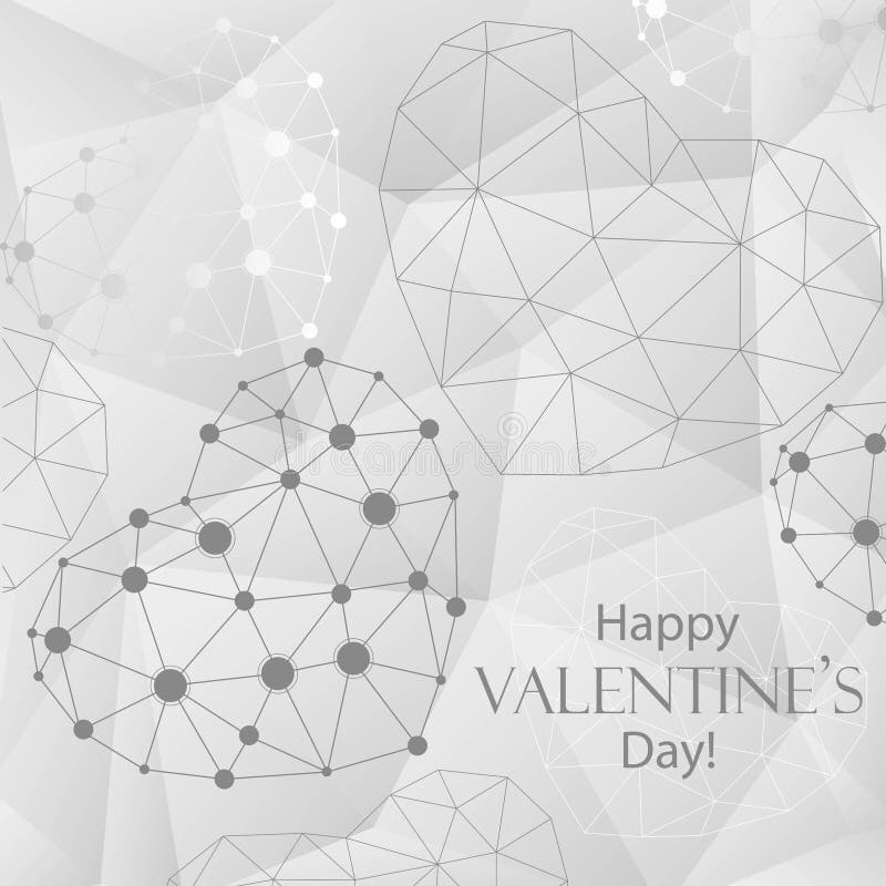 Colorful Vector Hearts Made of Connected Points Stock Vector ...