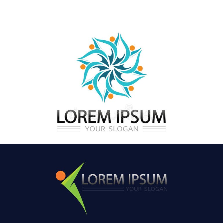 Colorful Vector Human Icon Representing Unity, Motion, and Growth in ...